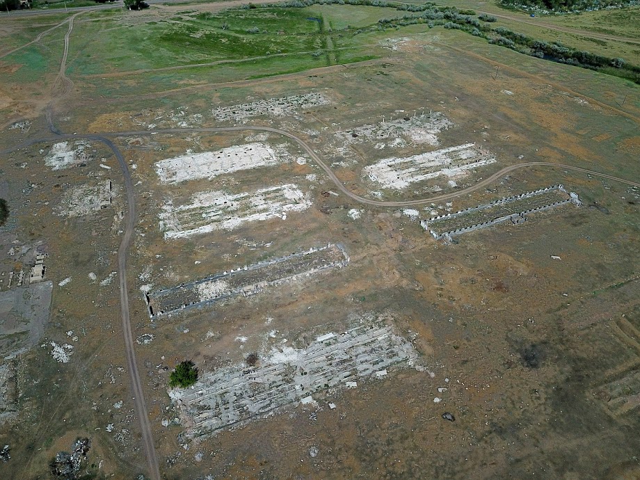 Ruines at forner area of Gulag Samarka prison camp