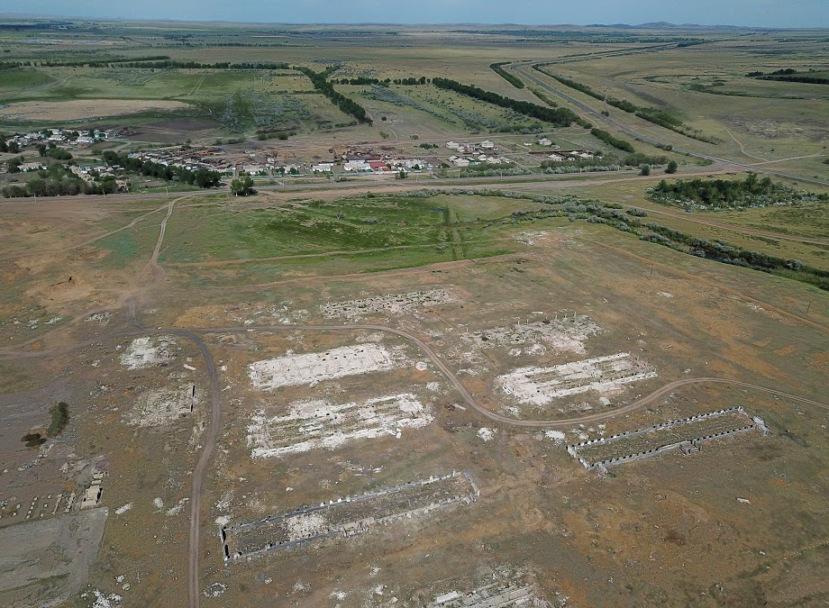 Ruines at forner area of Gulag Samarka prison camp