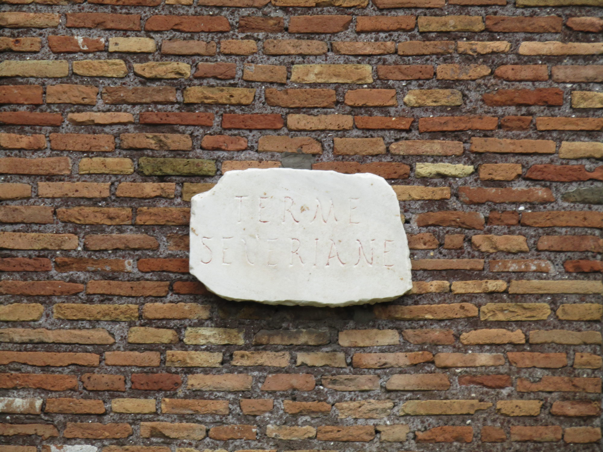 "Terme Severiane" Plaque - Rome