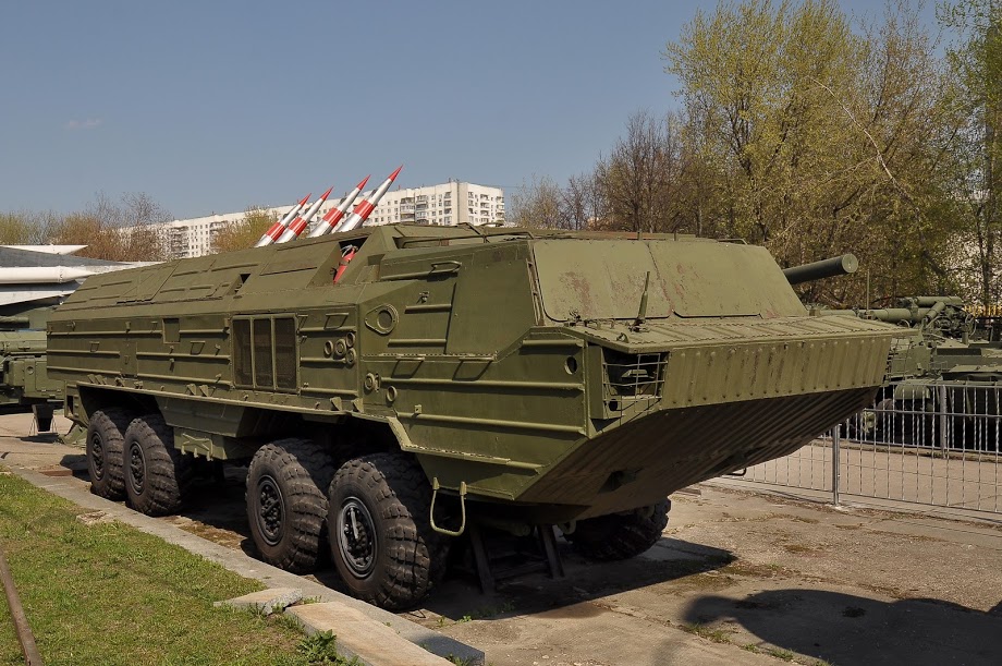 Soviet transport and launch vehicle PU 9P71 based on the amphibious BAZ ...