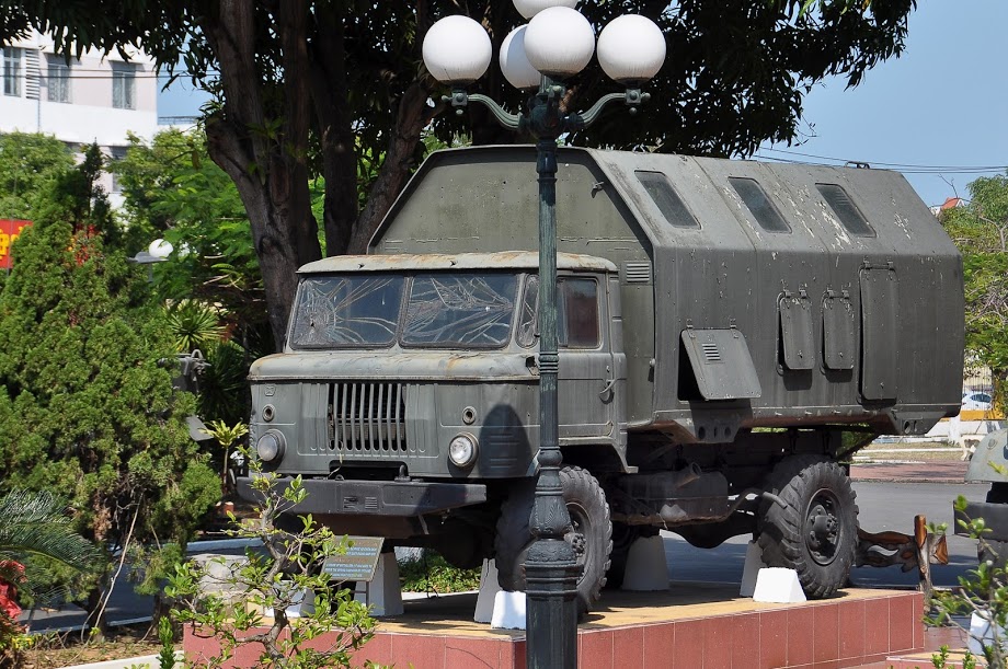 Soviet mobile radio station R-401 on the chassis GAZ-66 with East ...