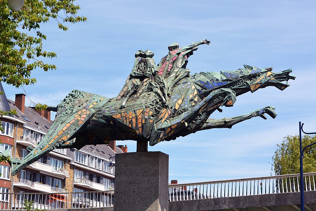 Statue of the Horse Bayard and the four Aymon sons - Namur