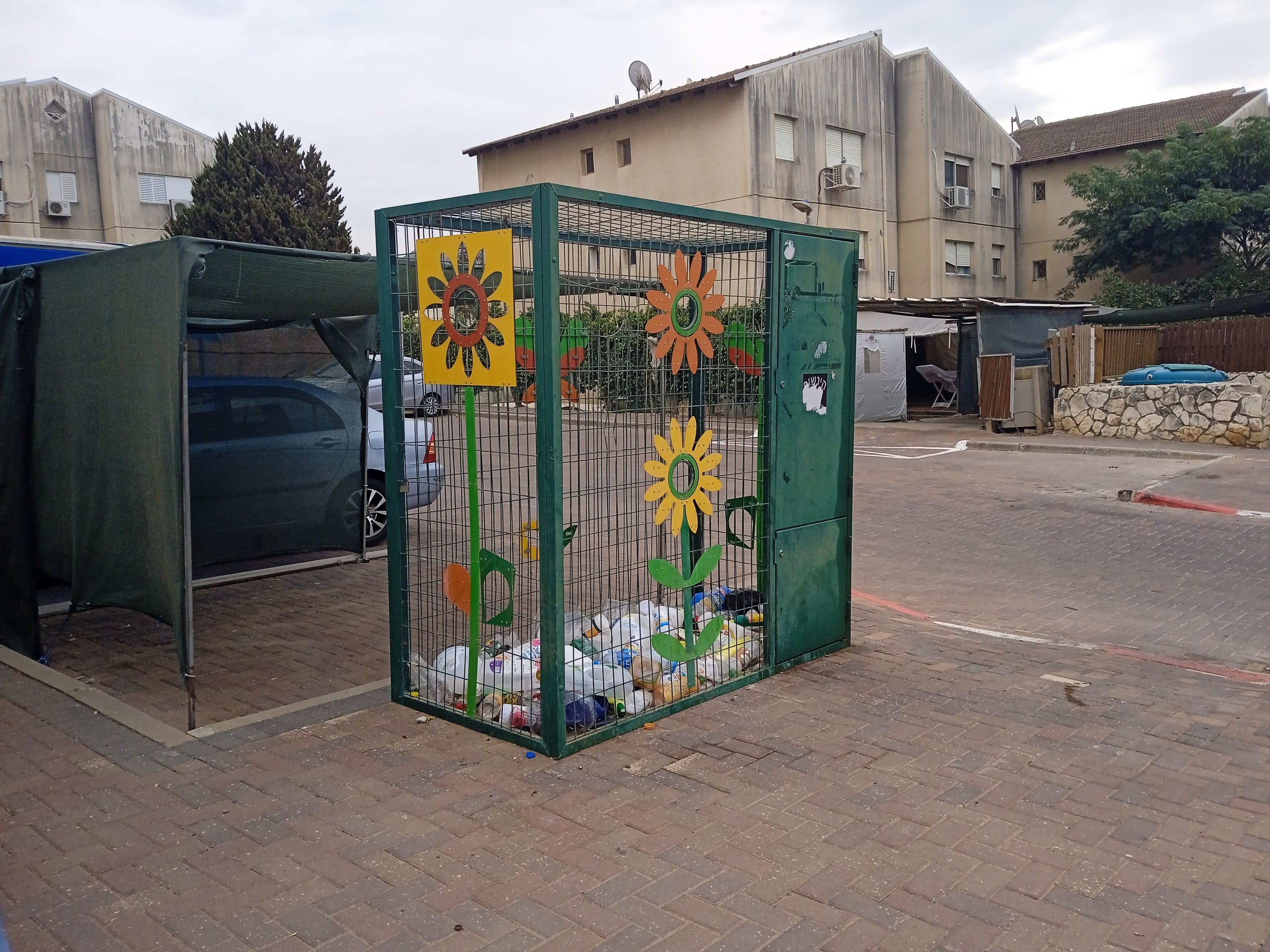 Plastic Bottles Collection Cage - Afula