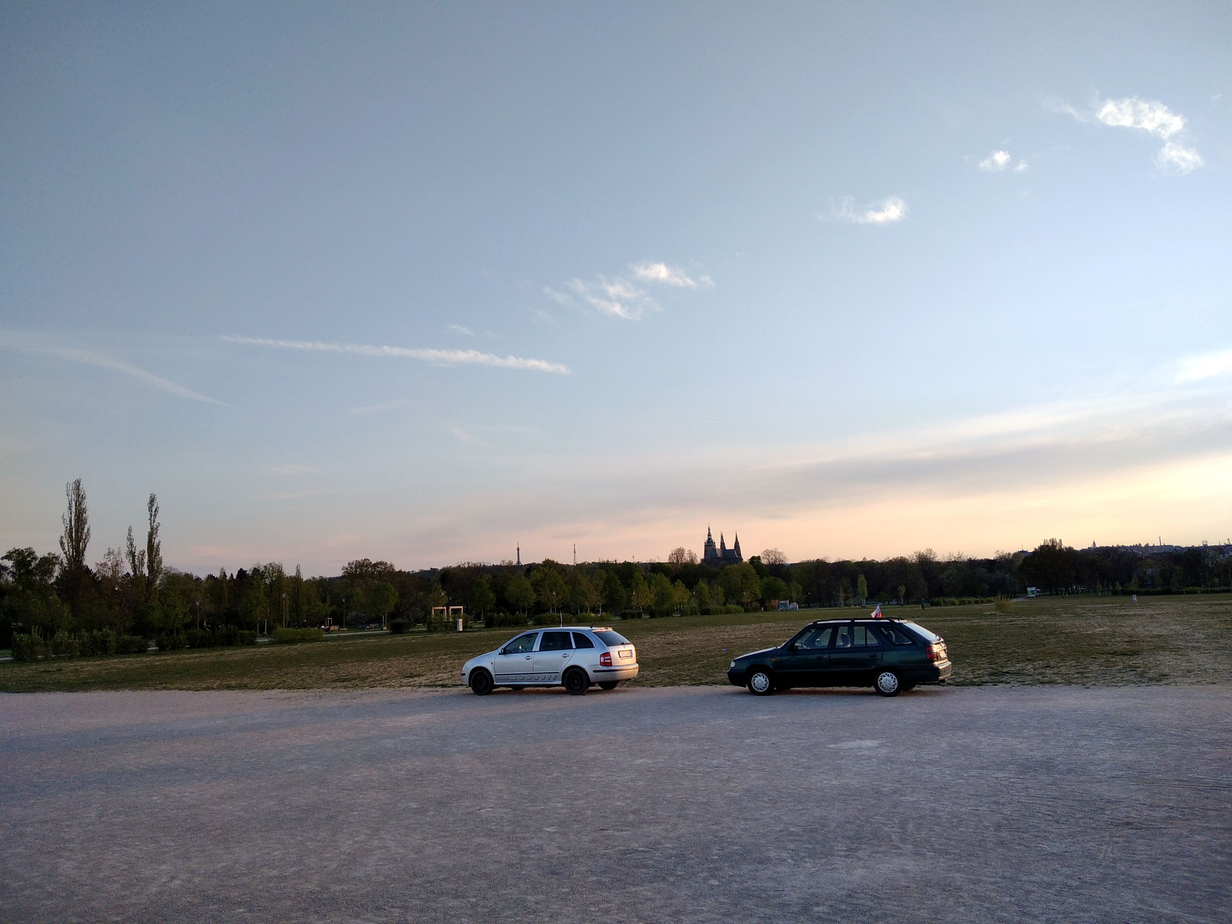 Letná Plain parking - Prague