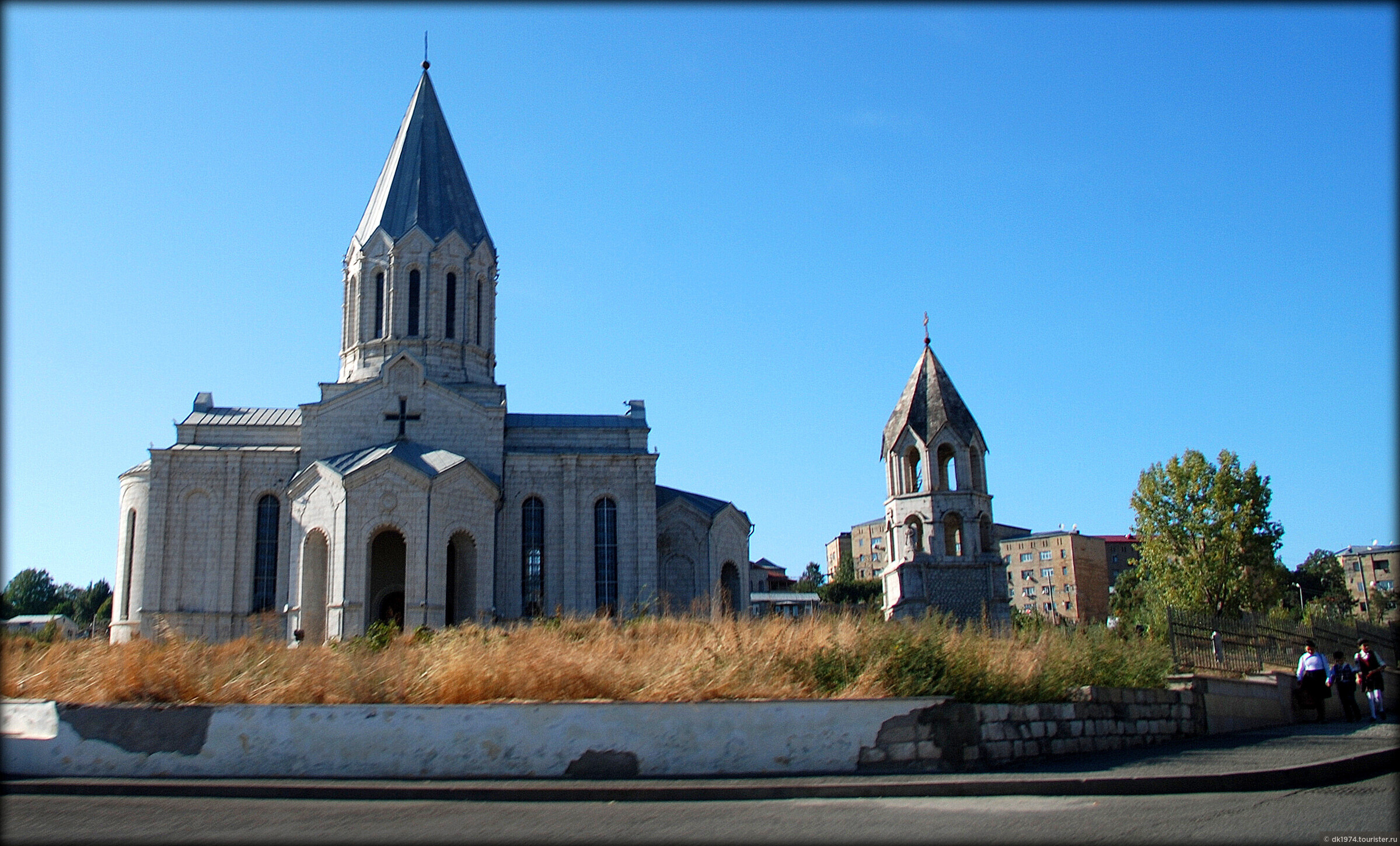Temple area of Surb Ghazanchetsots Armenian Cathedral - Shusha