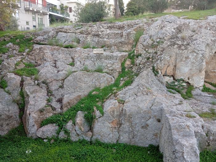 Sanctuary of Zeus marble mark - Athens