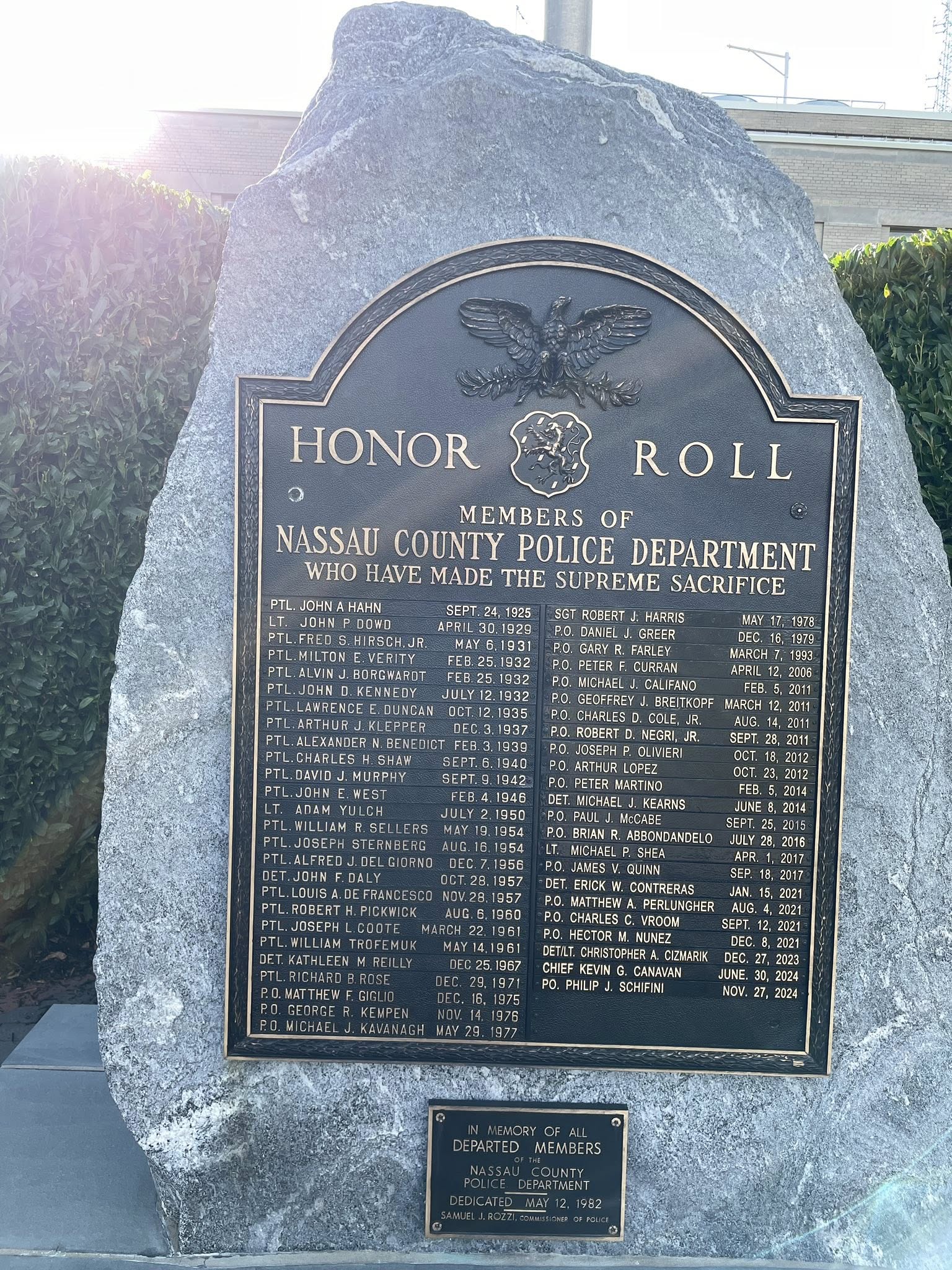 Nassau County Police Honor Roll